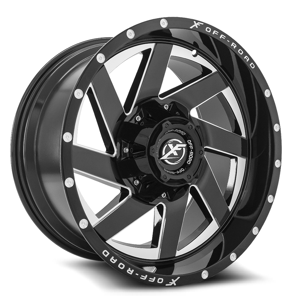 Xf-205 22X12 5X139.7 5X150 -44 Cb 110.3 Gloss Black & Milled - Shop EWWFL