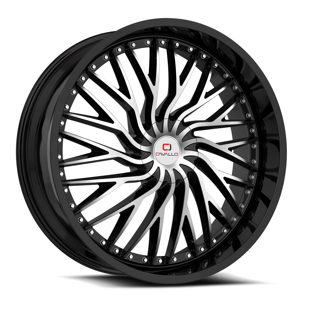 CLV-43 18x8.0 5x100 5x114.3 +35 Cb 74.1 Gloss Black & Machined - Shop EWWFL