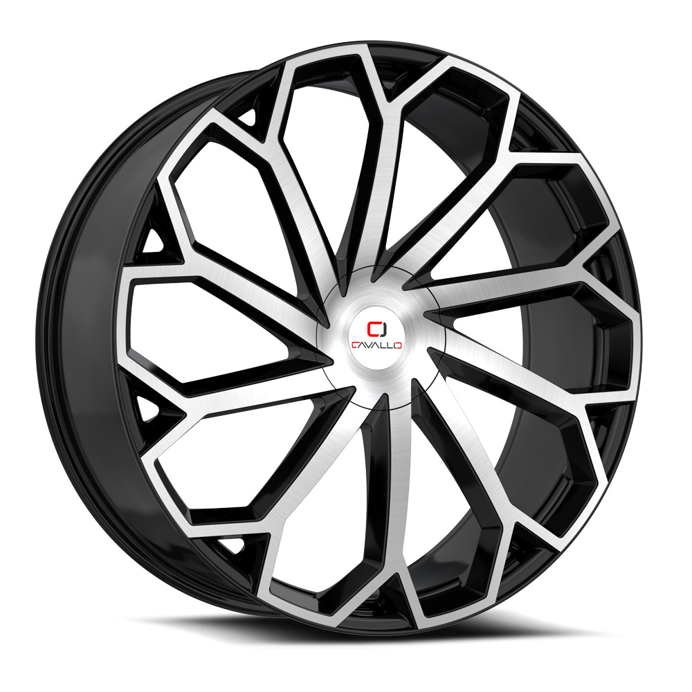CLV-51 18x8.0 4x100 4x114.3 +35 Cb 74.1 Gloss Black & Machined - Shop EWWFL