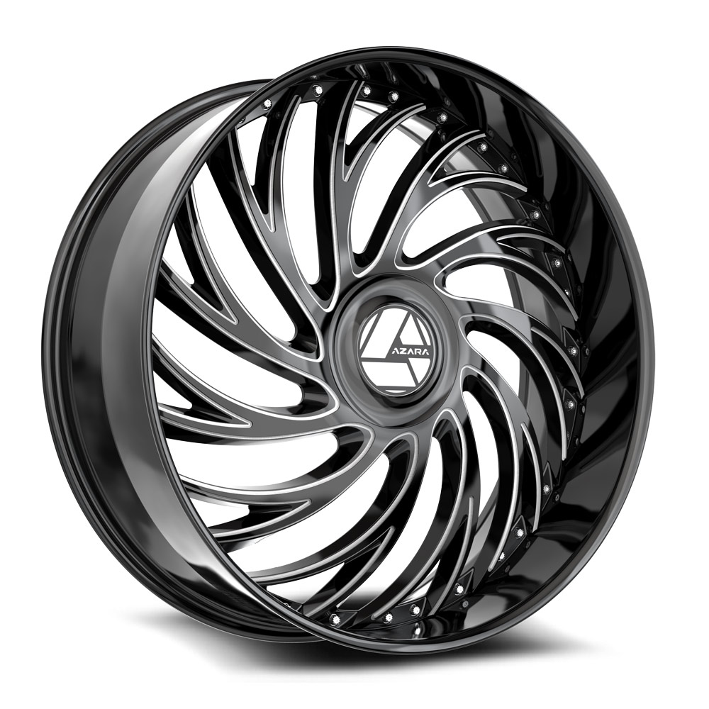 AZX-101 30×9.5 6×135 6×139.7 +22 Cb 87.1 Gloss Black & Milled – Shop EWWFL