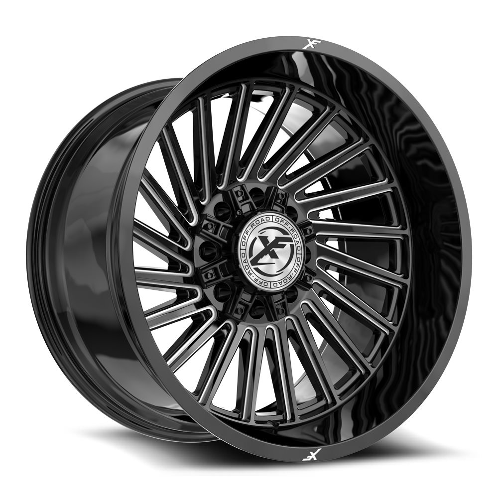 XF-239 20X10 8X165.1 8X180 -12 Cb 125.2 Gloss Black & Milled - Shop EWWFL