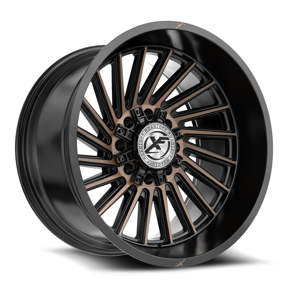 XF-239 22x12 8x165.1 8x170 -44 Cb 125.2 Satin Black & Bronze Machined ...